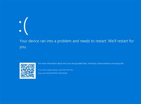 Getting Unsupported Processor Error Message On Windows After Latest