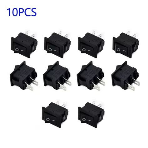 10 Pack Rocker Switch 12v 16a 2pin Onoff Toggle Spst For Various