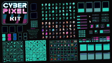 Cyber Pixel Ui Gui Kit By Barely Games