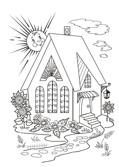 Eenvoudige Huis Kleurplaten