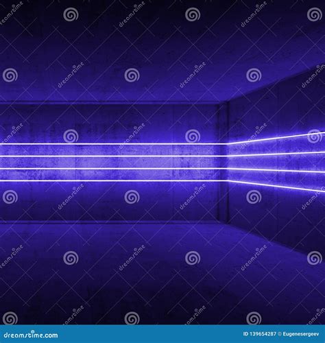Purple Neon Light Lines 3d Render Stock Illustration Illustration Of