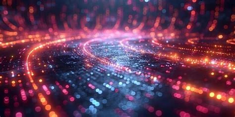 Global Data Network Flow A Futuristic Abstract Technology Background In The It Industry Concept