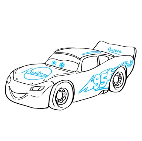Draw Lightning Mcqueen How To Draw Lightning Mcqueen 7 Steps With