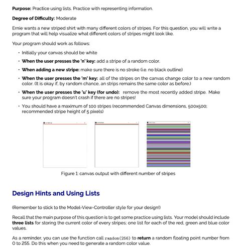 Solved Purpose Practice Using Lists Practice With