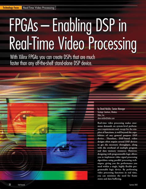 pdf fpgas enabling dsp in real time video processing