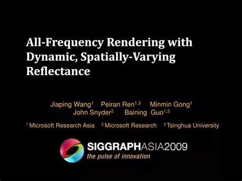 Ppt All Frequency Rendering With Dynamic Spatially Varying Reflectance Powerpoint