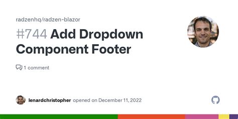Add Dropdown Component Footer Issue Radzenhq Radzen Blazor