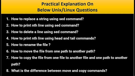 Unix Commands For Informatica Informatica Interview Questions And Answers For Experienced