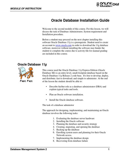 oracle database installation guide pdf databases operating system
