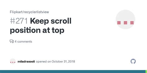 Keep Scroll Position At Top · Issue 271 · Flipkartrecyclerlistview · Github