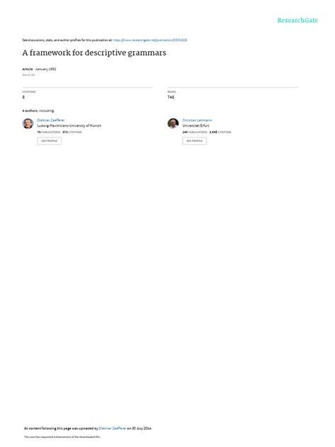 Aframeworkfordescriptivegrammars Pdf