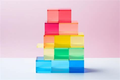 Premium Ai Image A Vibrant Array Of Abstract Architectural Objects