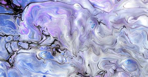 파스텔 퍼플과 블루 톤을 활용한 추상 유체 아트 · 무료 스톡 사진
