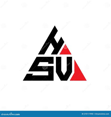 Hsv Triangle Letter Logo Design With Triangle Shape Hsv Triangle Logo