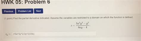solved hwk 05 problem 11 previous problem listnext 1