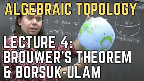 Algebraic Topology 4 Brouwer Fixed Point Theorem And Borsuk Ulam Youtube