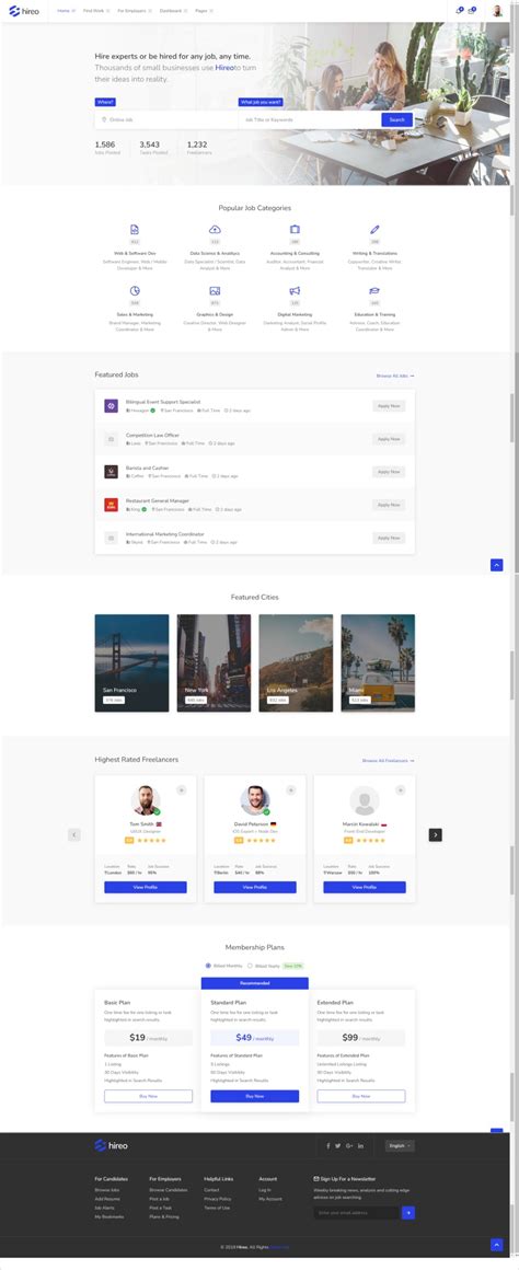 网页设计与制作模板，自由人才求职网页代码 17素材网