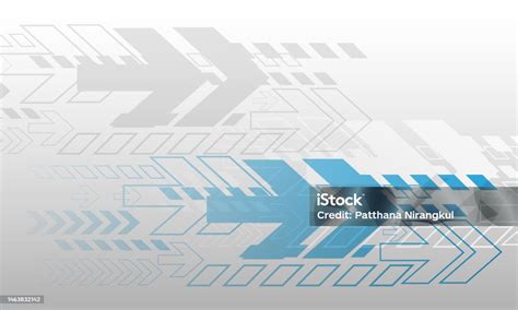 추상 파란색 회색 화살표 방향 동적 속도 디자인 현대 미래 기술 배경 벡터 0명에 대한 스톡 벡터 아트 및 기타 이미지 0명 개념 개념과 주제 Istock
