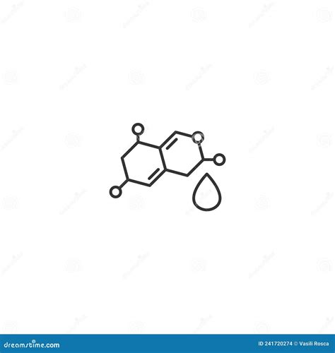 Hormone Testosterone Level Formula Line Icon Chemical Model Molecule