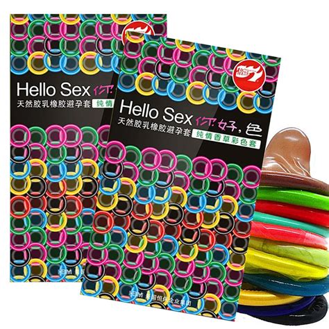 50Pcs Colored Condoms For Men Sex Products Sex Toys In Condoms From Beauty Health On