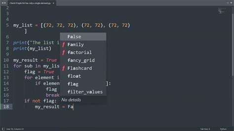 Check If Tuple List Has Only A Single Element In Python Python Examples Python Coding