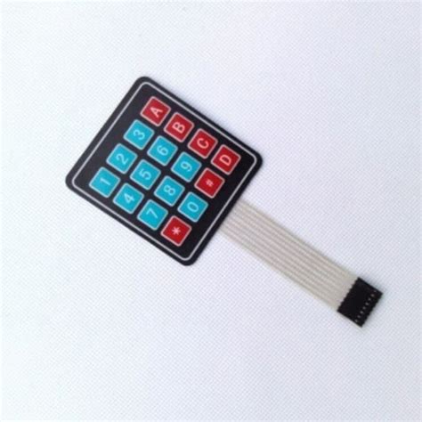 Membrane Switch Keypad 4x4 Matrix Keyboard Membrane Keyboard Microcomputer Array Key Keyboard