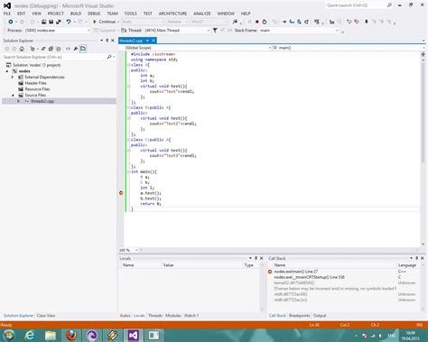 C Why Locals And Autos Window In Visual Studio Empty Stack Overflow
