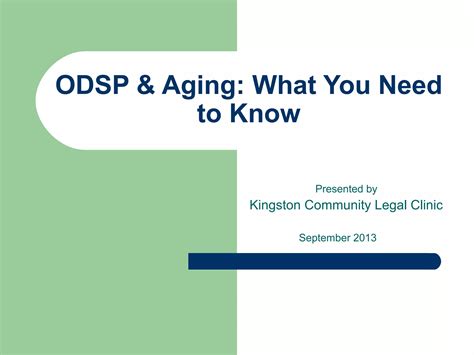 Odsp And Aging Ppt