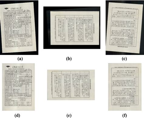 The Results Of Deskew And Cropping A B And C Are The Inputs D E And