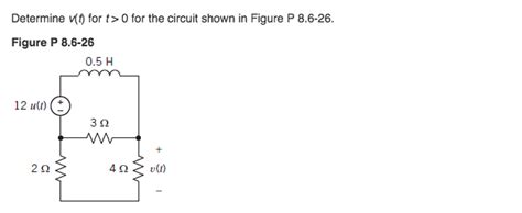Solved Determine V T For T For The Circuit Shown In Chegg