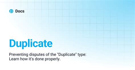duplicate docs