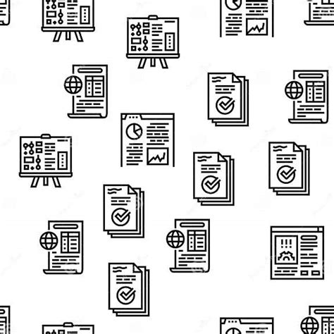 Reports Documentation Vector Seamless Pattern Stock Vector