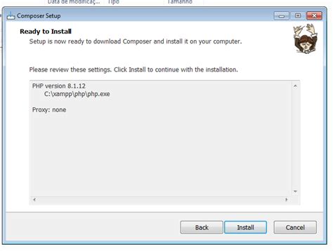 instalando o php composer