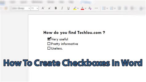 How To Create A Form With Checkboxes In Word Design Talk