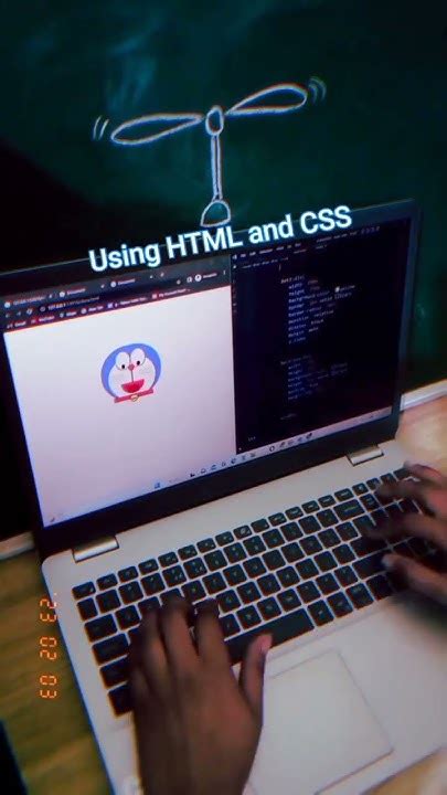 Doraemon Using Html And Css Html Css Doraemon Cartoon Coding Code Youtube