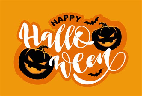 질감 배경에 설정 손 스케치 문자 해피 할로윈 파티 배너 디자인 인쇄 포스터용 템플릿 해피 할로윈 문자 타이포그래피 포스터입니다