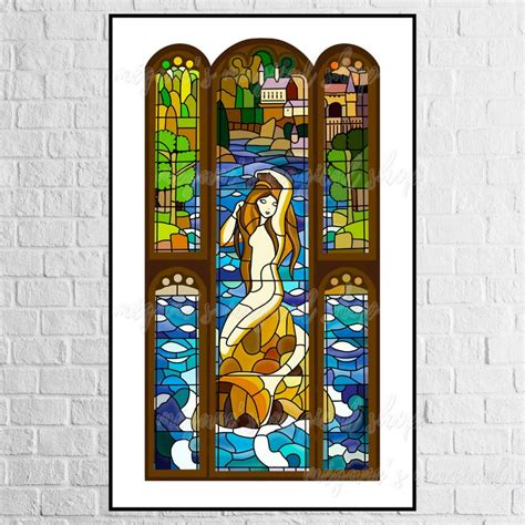 Stained Glass Mermaid Etsy
