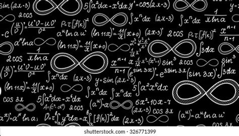 Mathematical Vector Seamless Pattern Figures Calculations Stock Vector Royalty Free