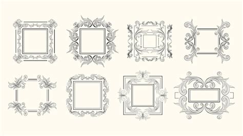 Premium Vector Set Of Luxury Decorative Vintage Frames And Borders