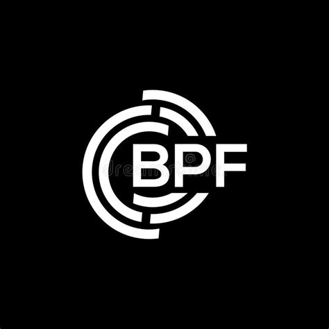 BPF Letter Logo Design On Black Background BPF Creative Initials