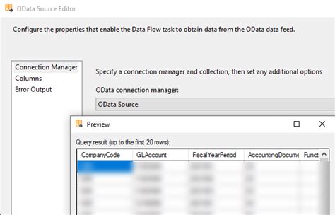 ssis error odata vs needsnewmetadata error when no data returned