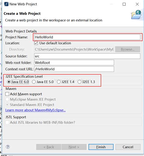【myeclipse初级】myeclipse建立web工程myeclipse J2ee Specification Level 如何选择