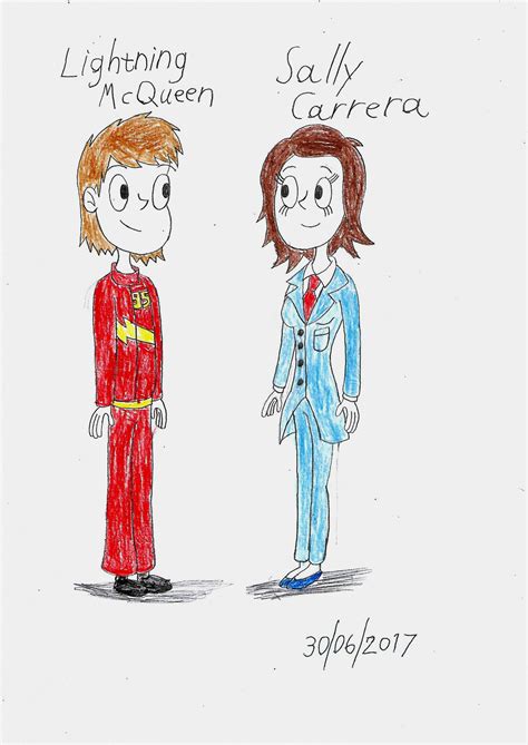 Lightning Mcqueen And Sally Carrera By Linepencilartxx On Deviantart