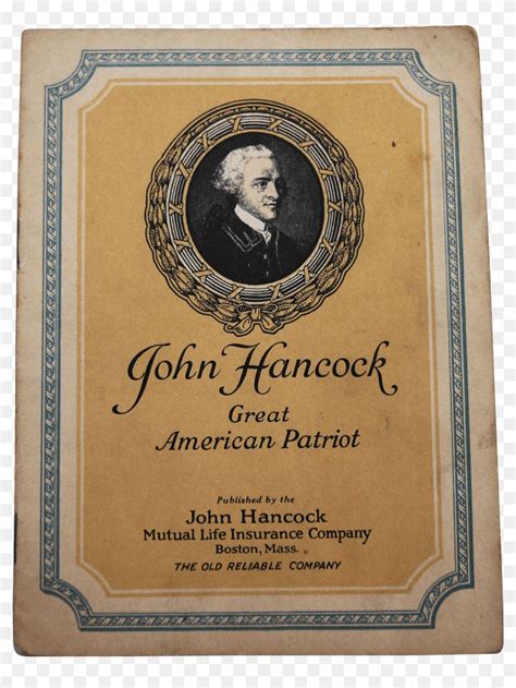 John Hancock Great American Patriot Biography Booklet Diploma Hd Png