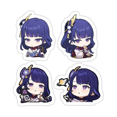 Genshin Impact Chibi Baal Raiden Shogun Booba Schwert Sticker My Xxx
