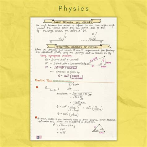 Class 11 Physics Notes Physics Handwritten Aesthetic Notes