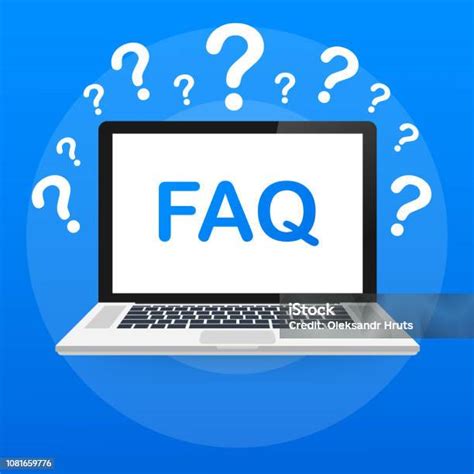 자주 묻는 질문 Faq 배너 컴퓨터 질문 아이콘입니다 벡터 일러스트입니다 서비스에 대한 스톡 벡터 아트 및 기타 이미지 서비스 질의응답 개념 Istock
