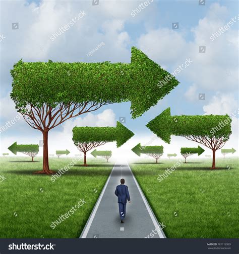 Financial Success Direction As A Businessman Walking Around A Group Of