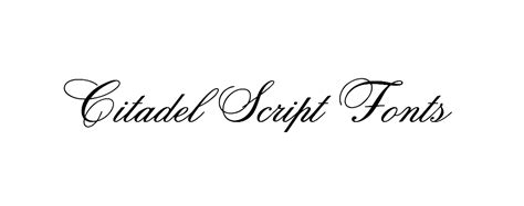 Citadel Script Font Dafonts Style