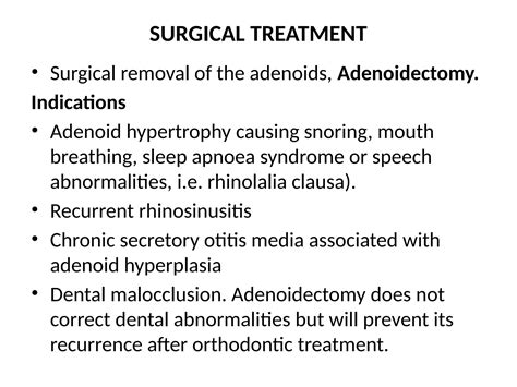 Summary Of Adenoid Hypertrophypptxpdf Ppt
